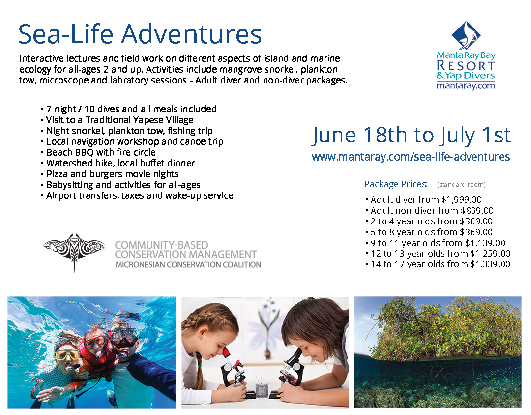 NEW Sea-Life Adventures Event - Manta Ray Bay Resort - Yap, Micronesia